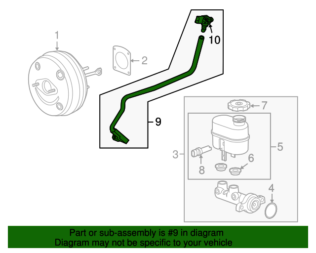 2014-2020 GM Power Brake Booster Vacuum Pipe Assembly 23135228 | Karl ...