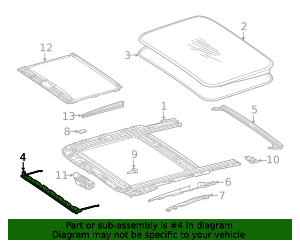 2015-2024 Mercedes-Benz Sunroof Deflector 205-780-00-44-64 | MB OEM Parts