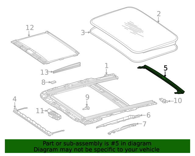 Genuine OEM Drip Rail | 205-780-00-13-64 | Fits Select 2015-2023 ...