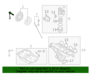 23127-2MHA0 - Crankshaft Pulley Bolt 2021-2024 Kia | Kia.Parts Store