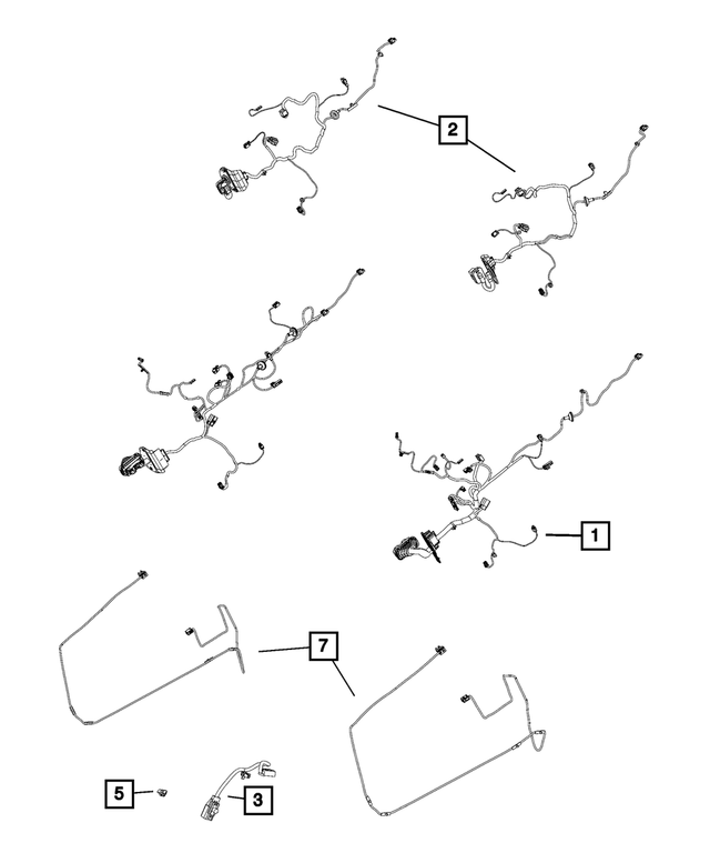 2019 Ram Front Door Wiring, Right 68403948AD | Mopar eStore