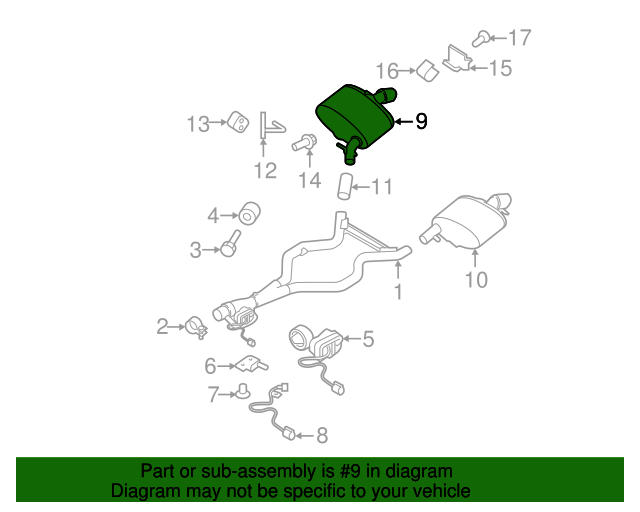2018-2021 Land Rover Range Rover Muffler & Pipe LR105222 | JaguarParts.com