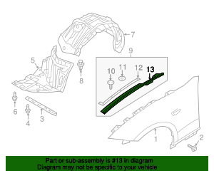 2016-2020 Mazda MX-5 Miata Fender Ledge Cover - Driver's Side (LH) N243 ...