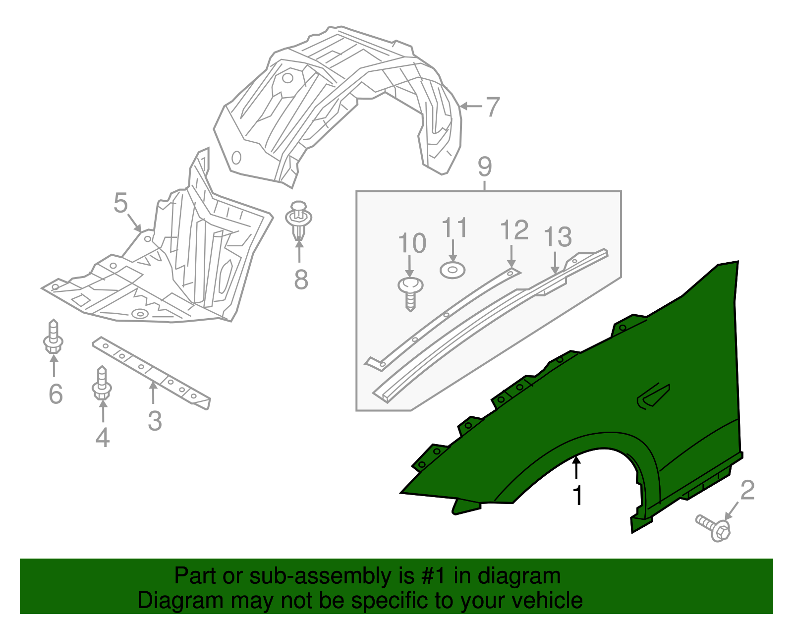 2016-2024 Mazda MX-5 Miata Fender N243-52-211A | Mazda-Parts