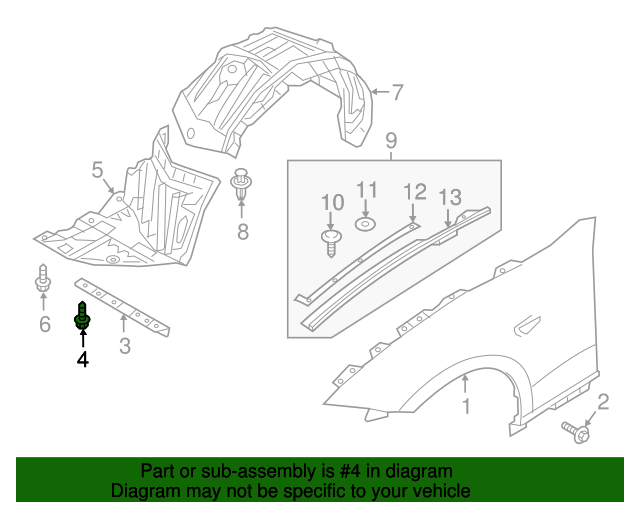 9CF600516B - Genuine OEM Mazda Radiator Support Splash Shield Screw ...