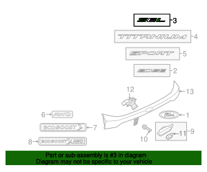 Genuine OEM Ford Part - Nameplate FT4Z-5842528-A | Genuine OEM Ford ...
