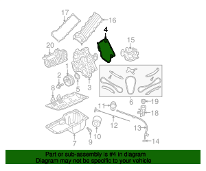 2002-2012 Mopar Timing Cover Gasket 53021226AA | TascaParts.com