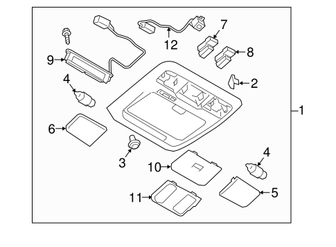 Overhead Console for 2016 Subaru Outback | Subaru Parts Plus