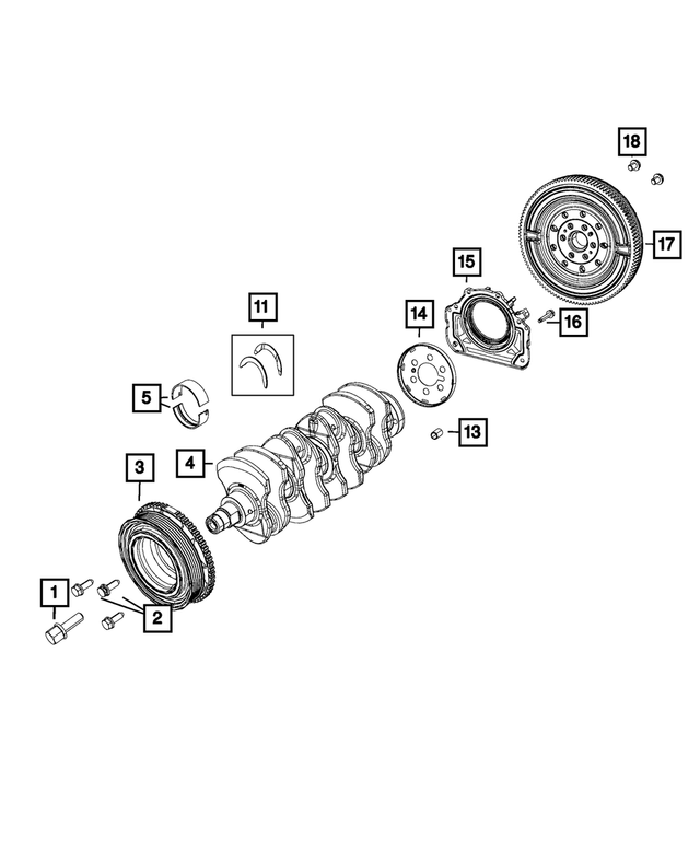 2015-2019 Fiat 6 Lobe Recessed Head Bolt, Mounting 68251489AA | Mopar ...