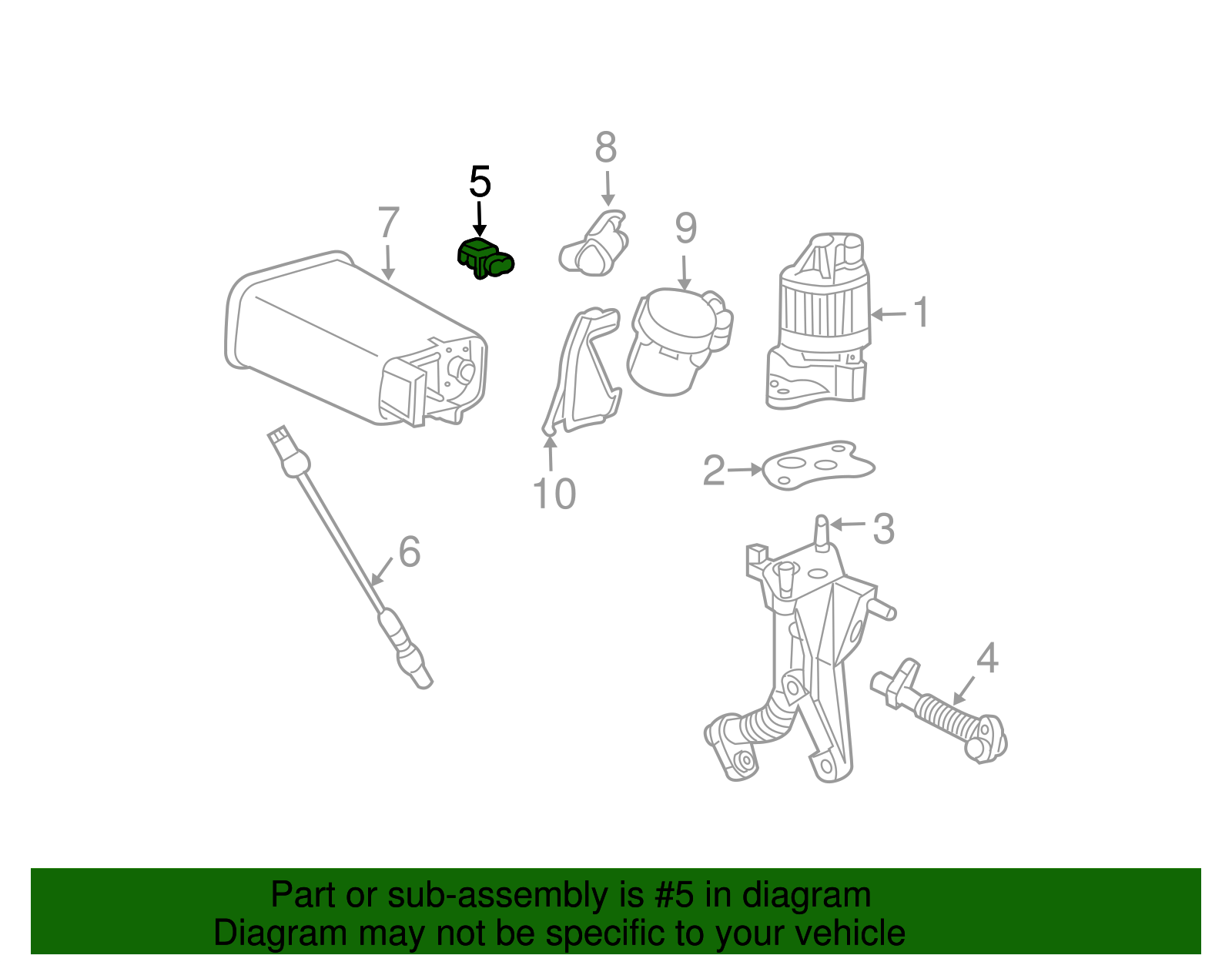 2007-2009 GM Manifold Absolute Pressure (MAP) Sensor 12615223 GM ...