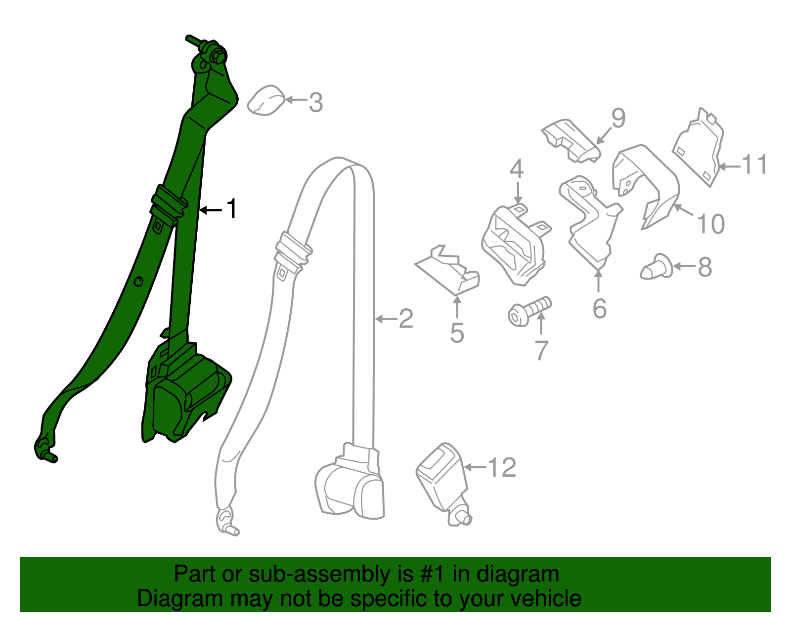 CK4Z-14611B68-AB - Seat Belt Assembly 2015-2024 Ford | AutoNation Parts