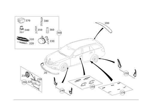 Exterior Detachable Parts for 2014 Mercedes-Benz E 350 | Mercedes-Benz ...
