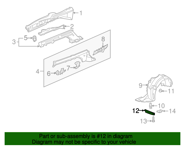 1997-2004 Porsche Rubber lip, left, on front wheel-housing liner for ...