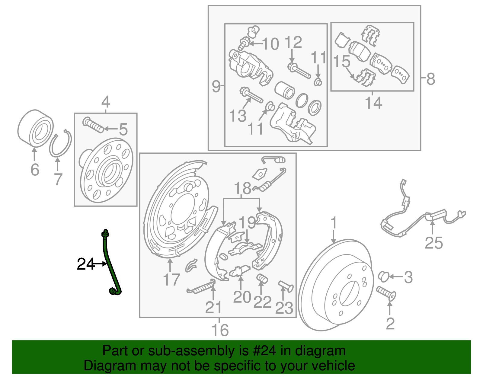 58737-2S500-DS - Brake Hose 2011-2016 Kia Sportage | Kia.Parts Store