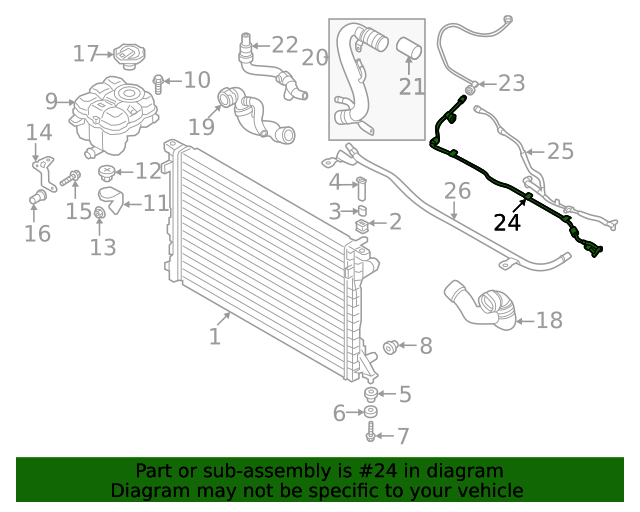 2020-2024 Audi Vent Tube 4M0-121-081-DH | OEM Parts Online
