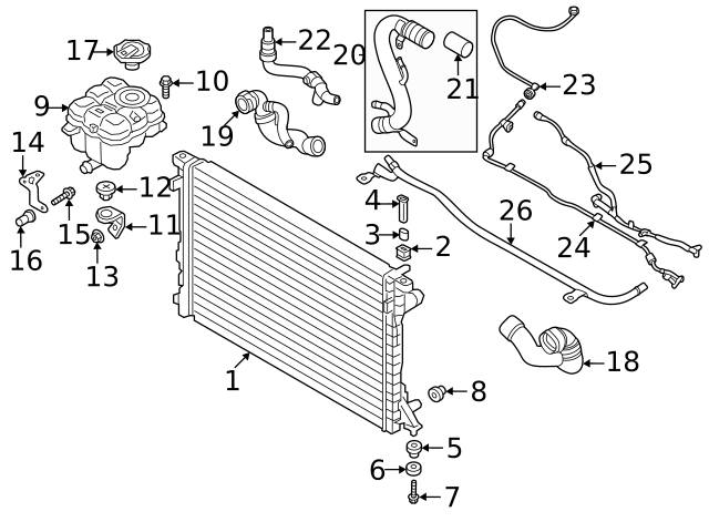 2020-2022 Audi RS Q8 Radiator Coolant Hose 4M8-121-103 | TascaParts.com