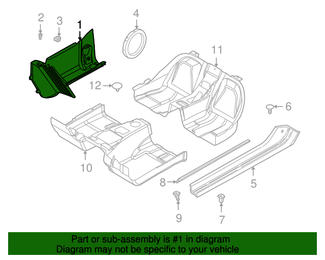 Genuine BMW 51-43-8-399-856 | Kick Panel Trim, Right - Beige | FREE ...