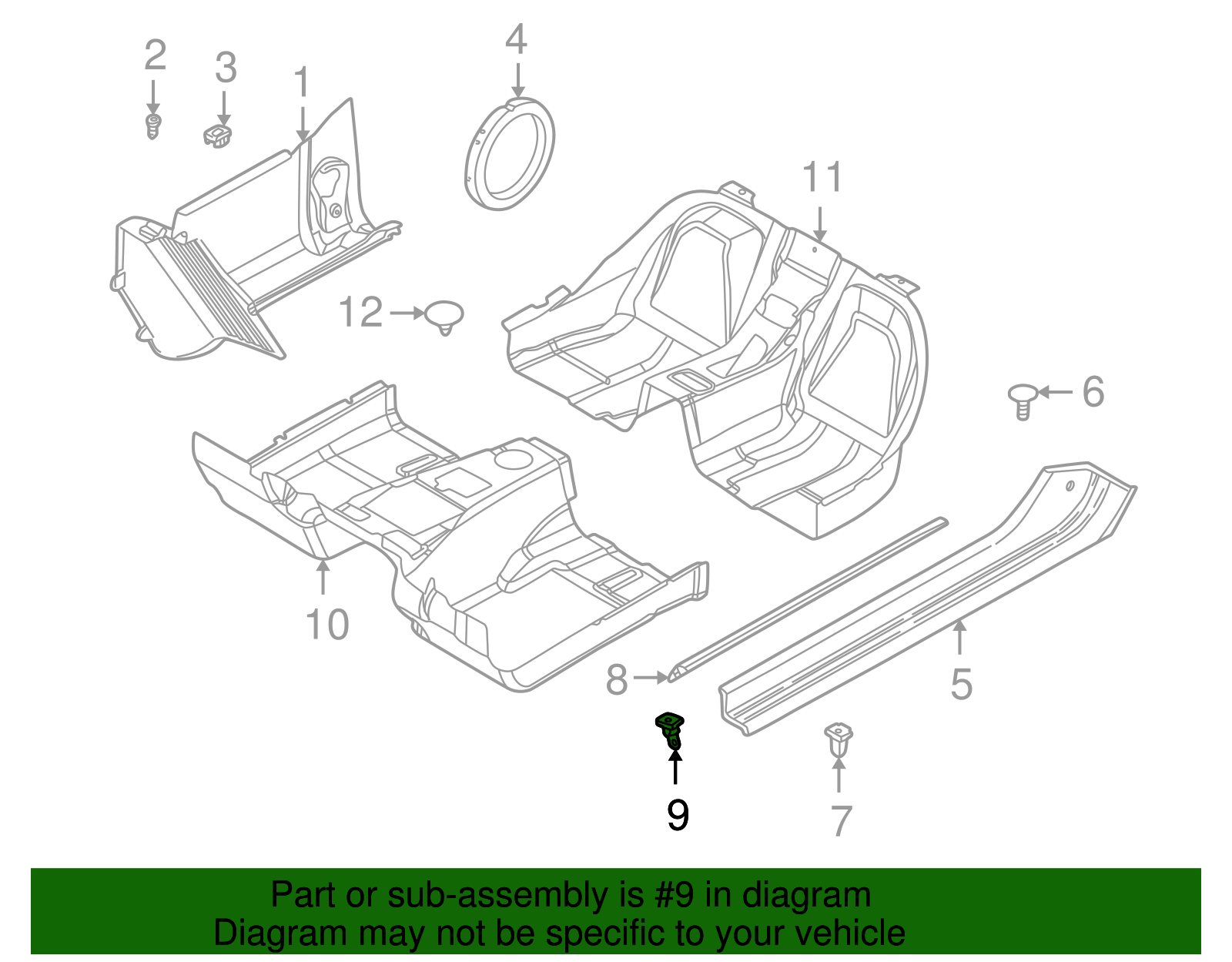 51478399492 - 1996-2002 BMW Z3 Sill Trim Clip (51-47-8-399-492) | BMW ...
