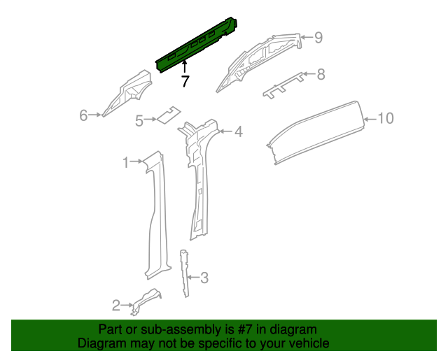 2015-2023 Ford Roof Rail CK4Z-61513A31-C | OEM Parts Online