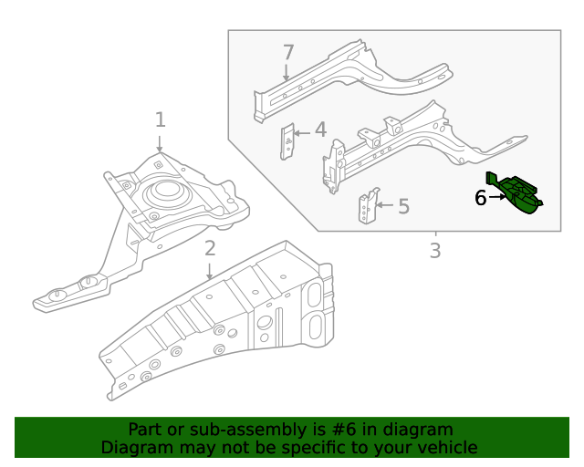 G5151-5RLMA - Rail Assembly Support 2020-2024 Nissan Versa | Nissan ...