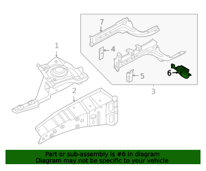 2020-2023 Nissan Versa Rail Assembly Support G5151-5RLMA | Nissan Parts ...