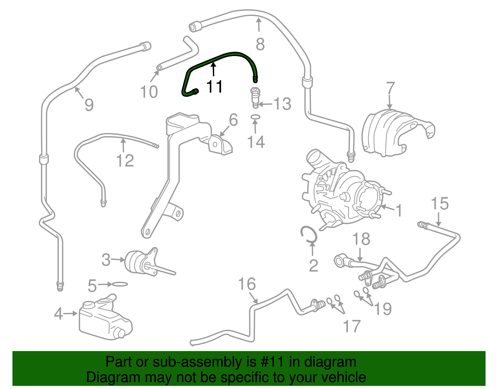 996-107-220-73 - Turbocharger Oil Line 2001-2005 Porsche 911 ...