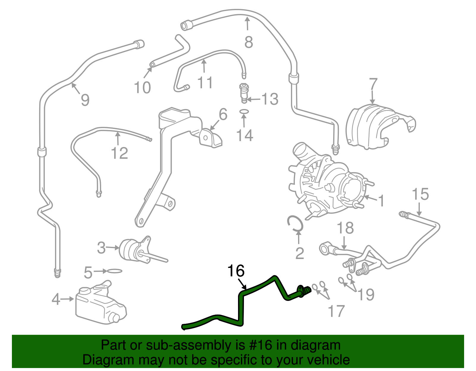 996-107-239-74 - Turbocharger Oil Line 2001-2005 Porsche 911 ...