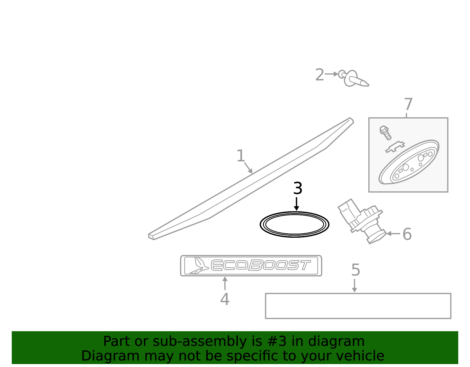 LB3Z-9942528-A - Emblem 2021-2023 Ford Ranger | Big 3 Auto Parts