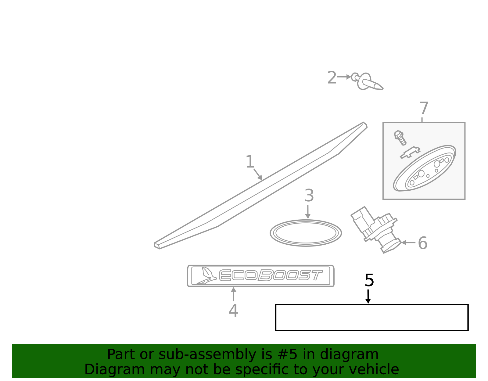 2019-2023 Ford Ranger 2019-2023 Ford Ranger - Tailgate Lettering VKB3Z-9942528-B | My Ford Part