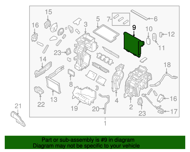 Genuine Evaporator Core for 2015-2019 Hyundai Sonata | Part# 97139 ...