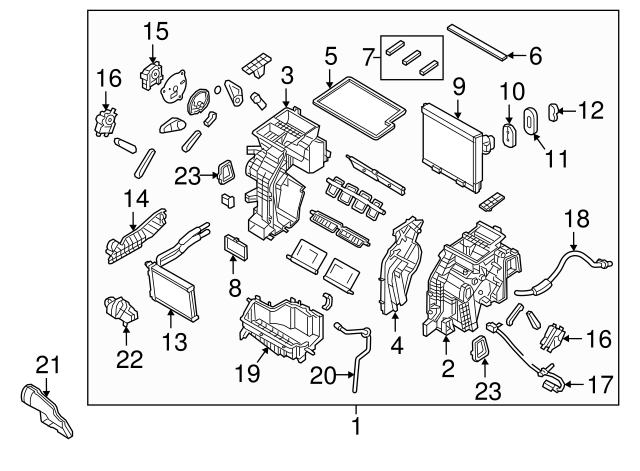 2015-2019 Hyundai Sonata AC & Heater Assembly 97205-C2000 | QuirkParts