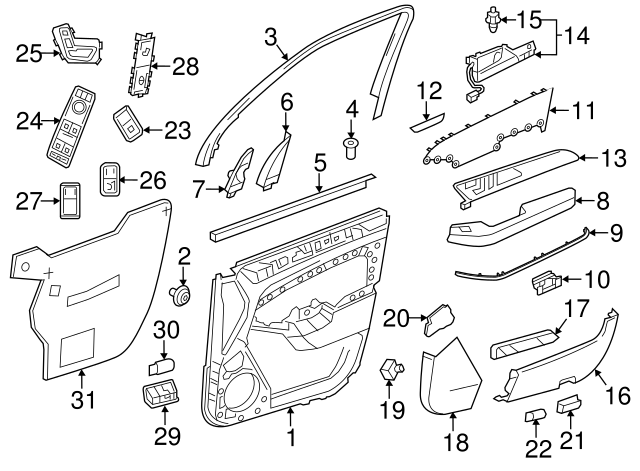 2012-2019 Mercedes-Benz Switch Bezel 166-720-01-22 | AutoNationParts.com