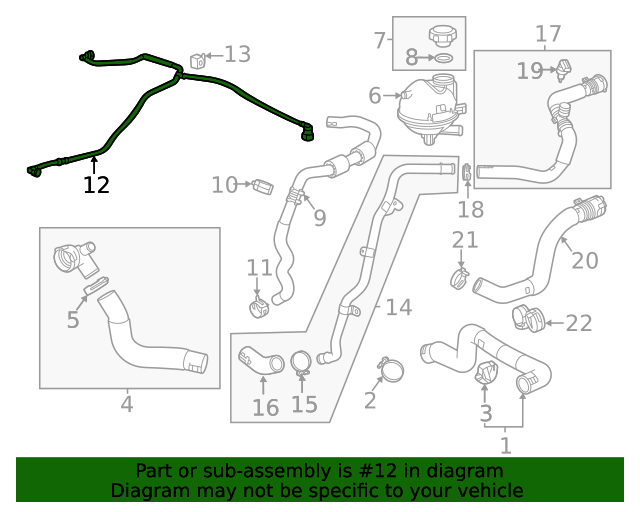 Radiator Surge Tank Outlet Hose 42755860 | GMPartsDirect.com