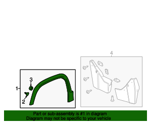 2017-2023 GMC Acadia Black Front Driver Side Wheel Opening Molding ...