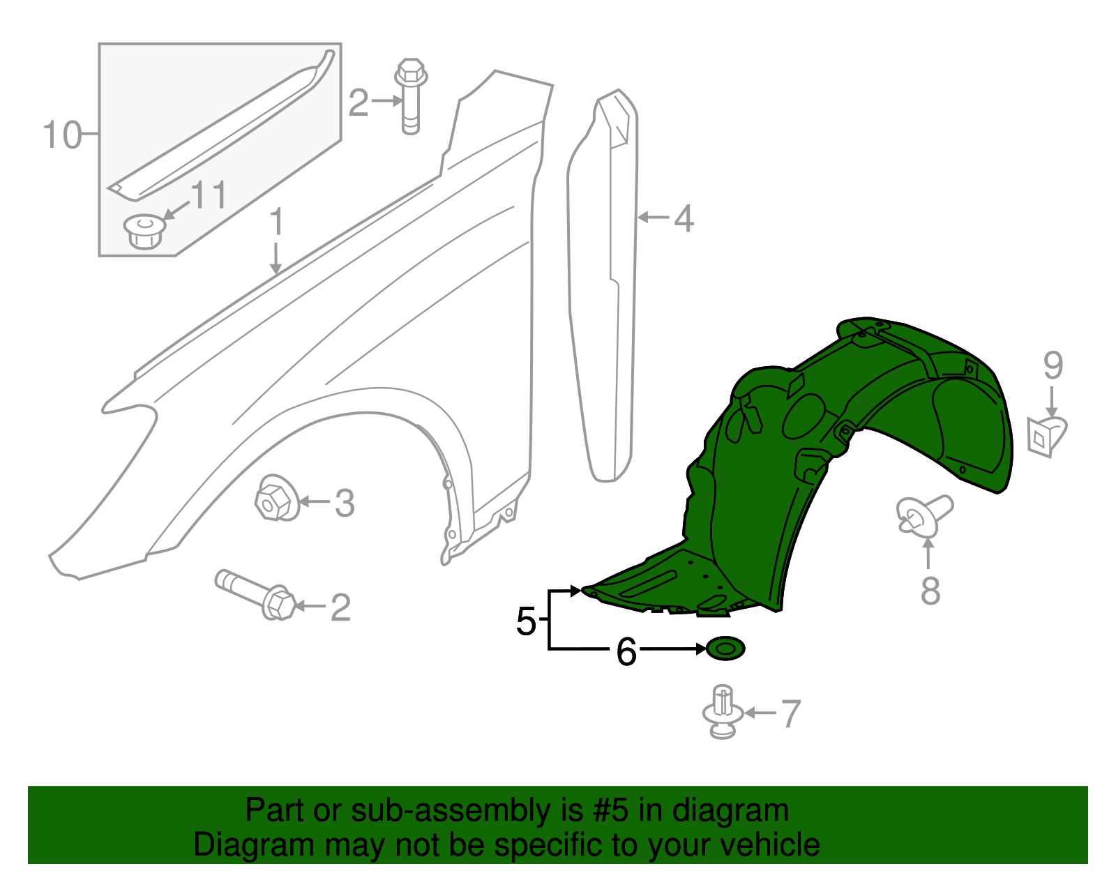 2019-2020 Genesis G80 Guard Assembly Front Wheel Left-hand 86811-B1810 ...