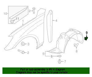 14913-05030 - Fender Liner Grommet - 2001-2020 Hyundai | World OEM ...