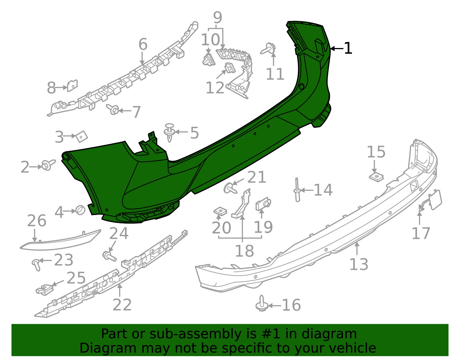 Genuine OEM Ford Part - Bumper Cover LJ8Z-17D957-ABPTM | Genuine OEM ...