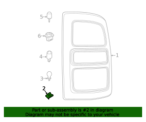 2019 Ram Tail Lamp Assembly Nut 68396570AA | TascaParts.com