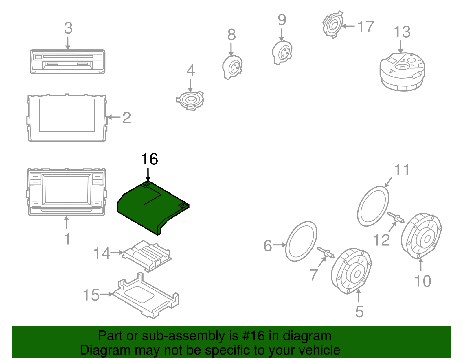 3QF-972-135 - High-Quality Radio Amplifier Cap for 2018-2023 Volkswagen ...
