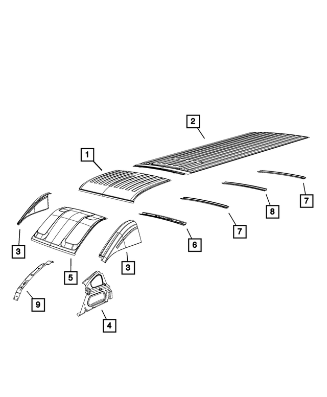 2014-2023 Ram Roof Panel 68134120AA | My Mopar Parts