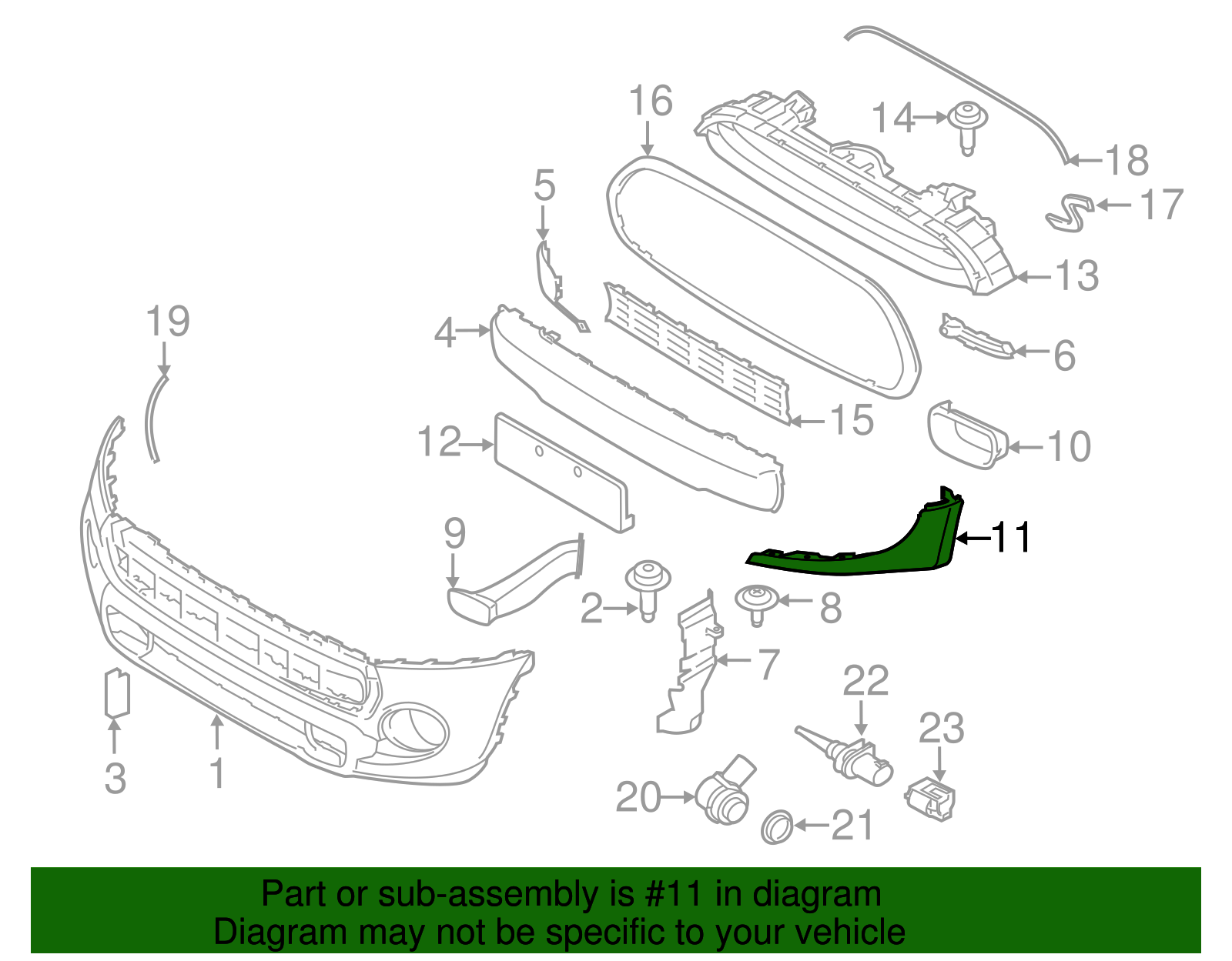 51-11-7-337-814 - Spoiler 2014-2021 Mini Cooper | BMW OEM Parts