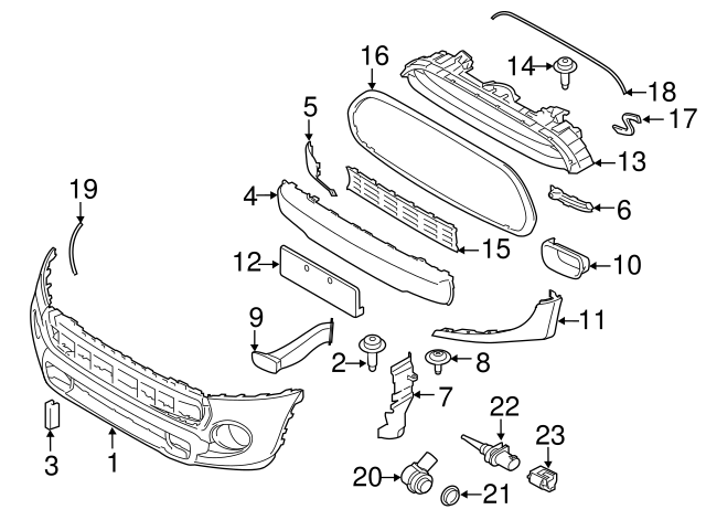 51-13-7-335-528 - Grille 2014-2021 Mini Cooper | AutoNationParts.com