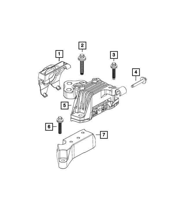 MOPAR TRANSMISSION MOUNT INSULATOR - 68418876AB - 68418876AB | Mopar ...