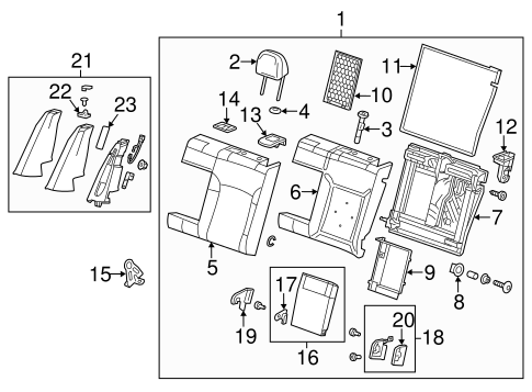 Rear Seat Components for 2014 Chevrolet Malibu | GMPartsDirect.com