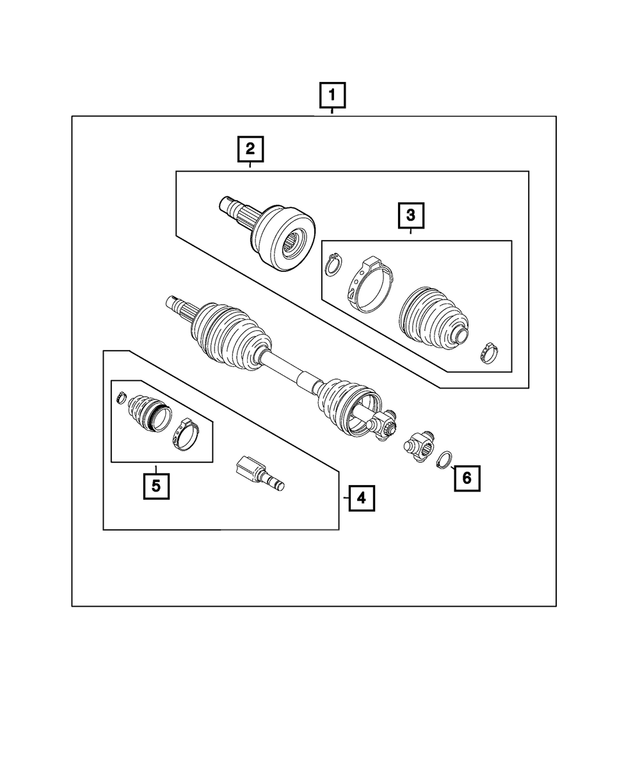 2024 Fiat 500E Axle Half Shaft 68656056AA | My Mopar Parts
