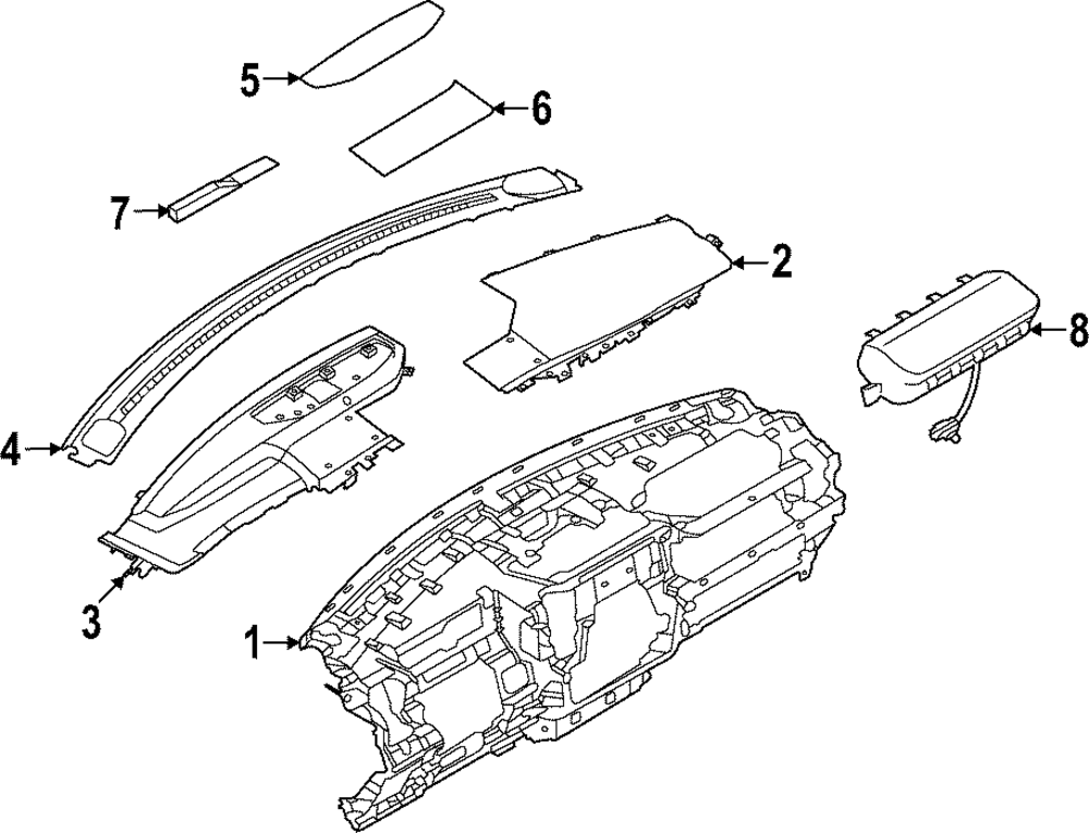 NL3Z-78045F48-AA - Instrument Panel Cover 2024 Ford F-150 Lightning ...
