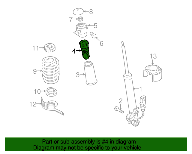 2008-2012 Audi Jounce Bumper 8K0-512-131-D | OEM Parts Online