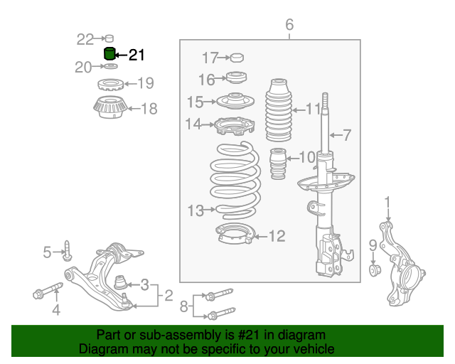2009-2014 Honda Top Nut 90215-TF0-000 | Honda Factory Parts