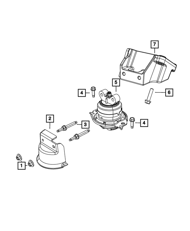 2011-2023 Mopar Engine Support Cushion, Left Side 68277081AA | Mopar eStore