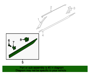 87721-F6000 - Body Side Molding 2017-2020 Kia Cadenza | Kia.Parts Store